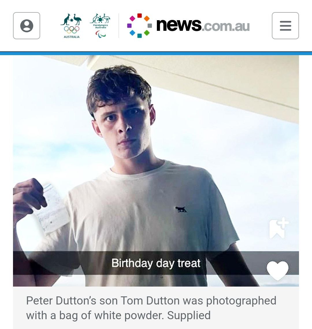 Australian Liberal Party Leader Peter Dutton’s 18-Year-Old Son Tom was ...