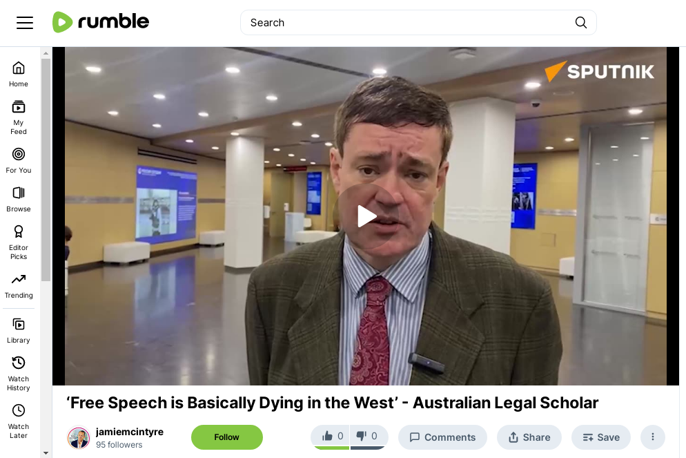 ‘Free Speech is Basically Dying in the West’ – Australian Legal Scholar ...